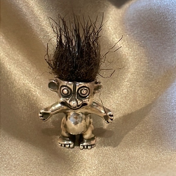 Estate | Jewelry | Rare Vintage Solid Sterling Mini Troll Figure 25h ...
